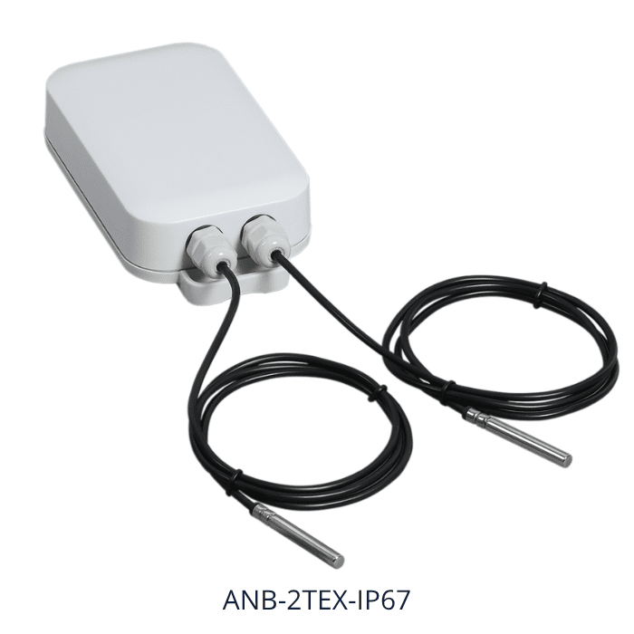 ANB-2TEX NB-IoT Datalogger - Temperatuurmetingen met externe (standaard ...